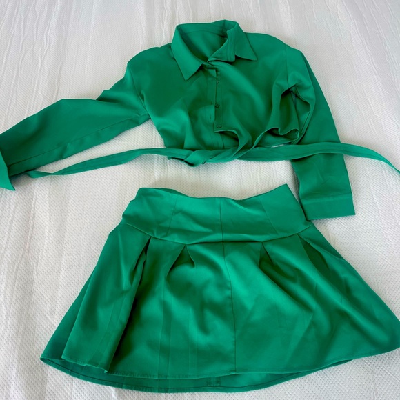 Skirts | Emerald Green Skirt Set | Poshmark